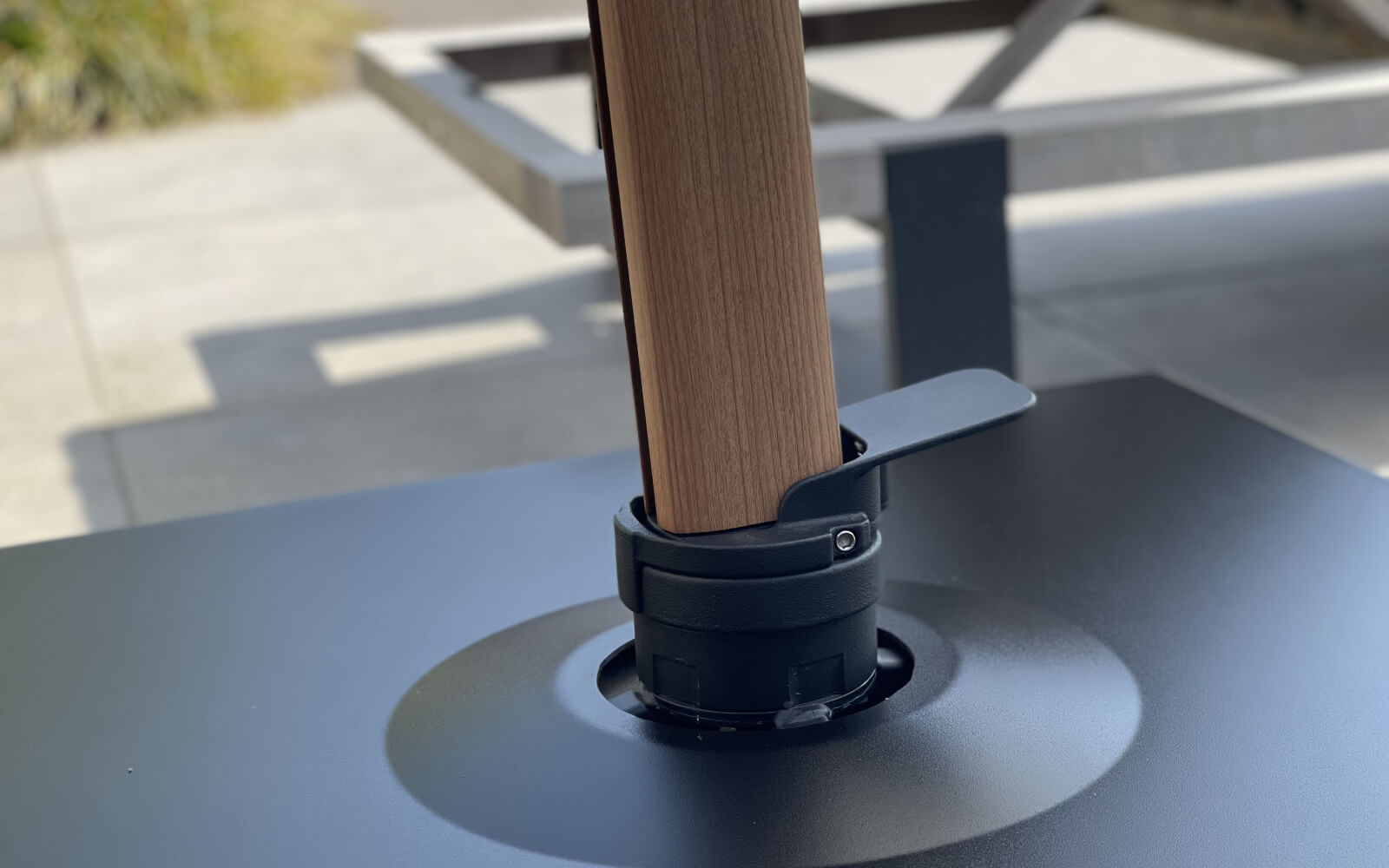 New at Solero Parasols: The stylish cover plate for your slab base ...